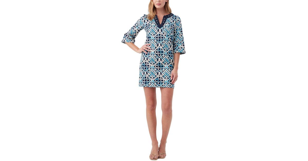 Trina Turk Knotty Dress in Blue | Lyst