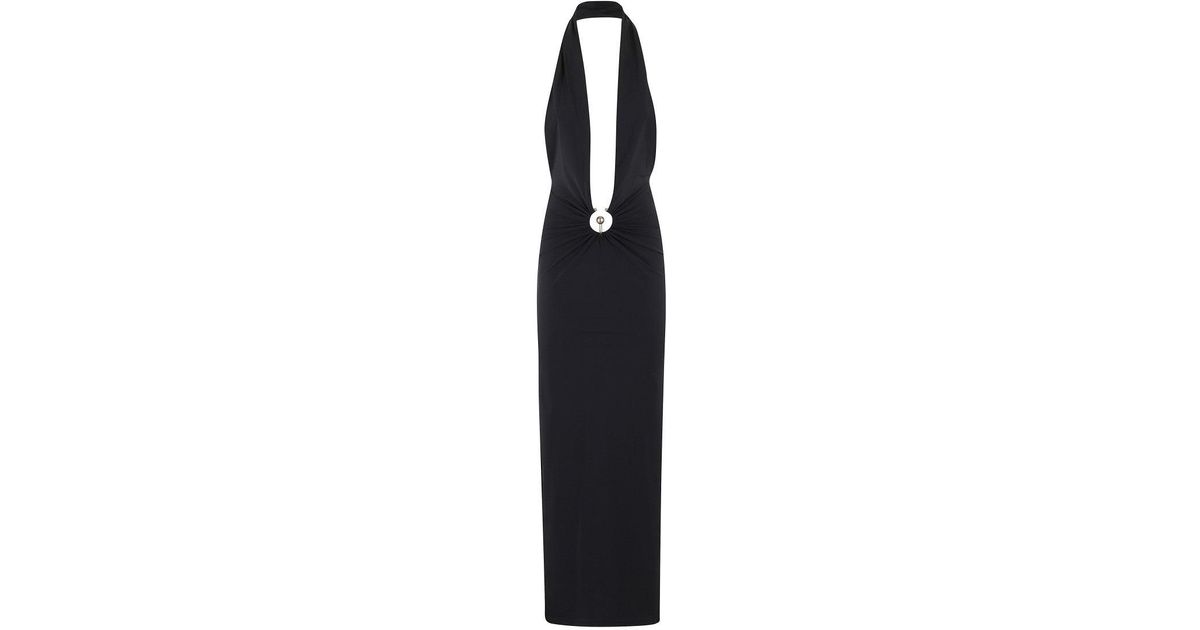 Christopher Esber Pierced Orbit Halter in Black | Lyst