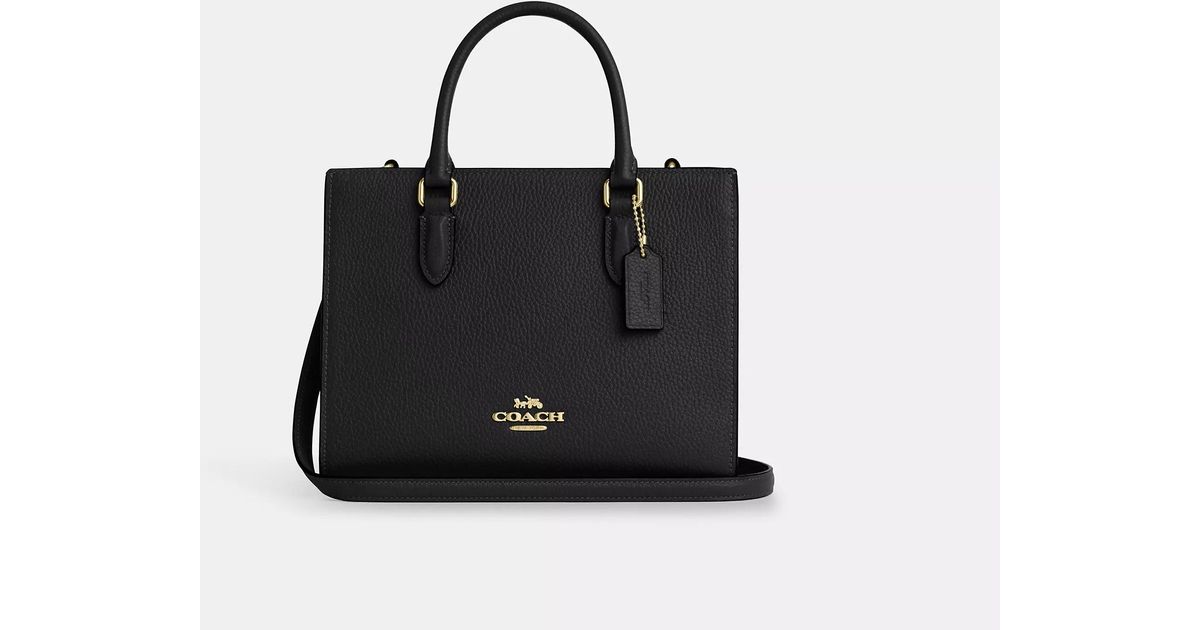 COACH Maggie Small Tote Bag in Black | Lyst