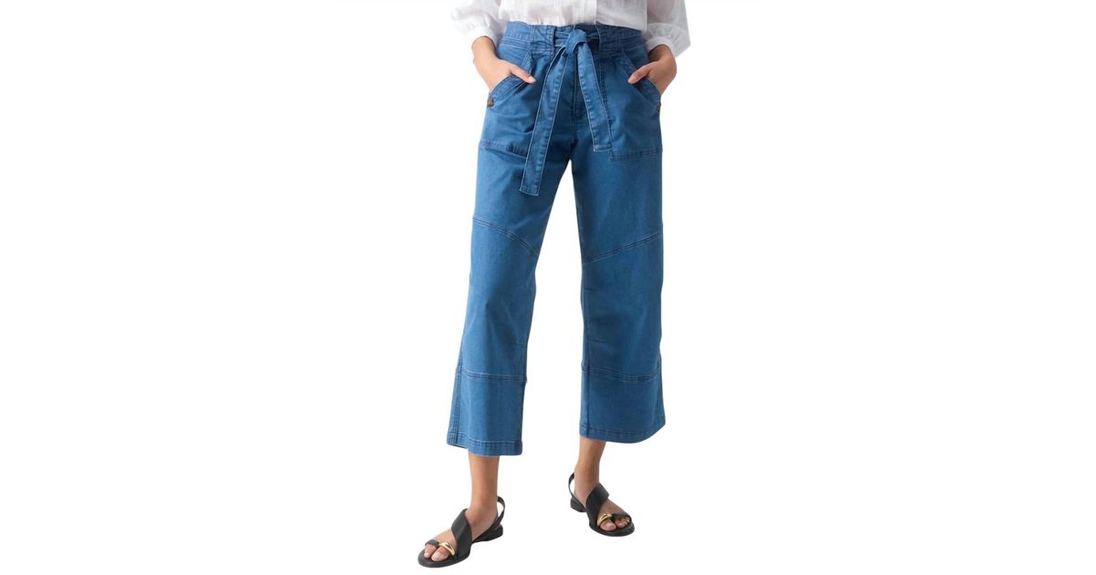 Sanctuary Reissue 90's Sash Semi High-Rise Pants in Blue | Lyst