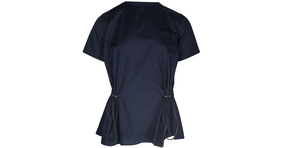 Nike Sacai Open Back T-Shirt in Blue | Lyst