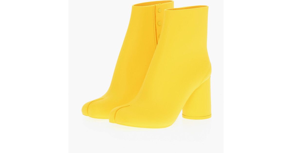 Maison Margiela Mm22 Pvc Tabi Ankle Boots With Embellished By Side ...