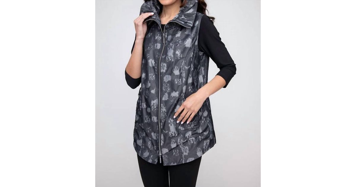 Liv by Habitat Scuplt Cinched Toggle Vest in Blue | Lyst