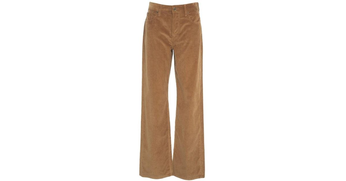 Jacob Cohen 'Hailey' Corduroy Pants in Natural | Lyst