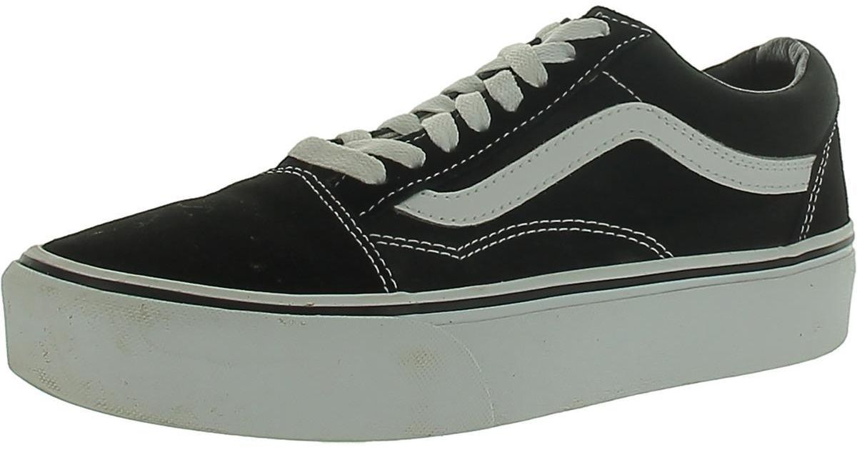 Vans Old Skool Stac Suede Platform Skate Shoes in Black for Men | Lyst