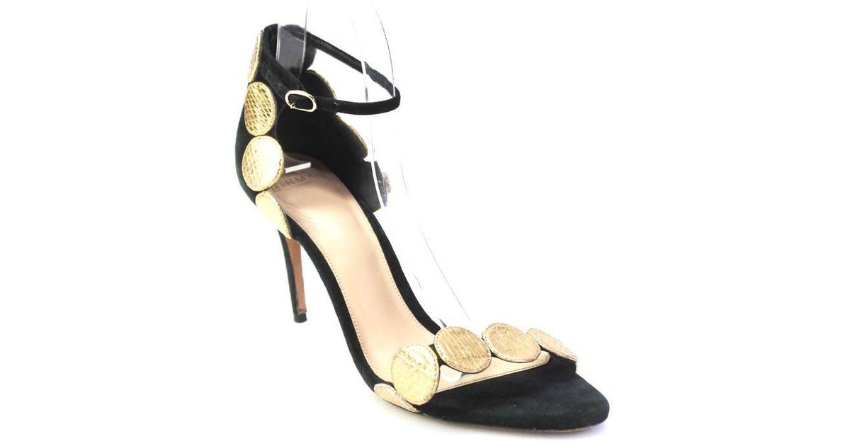 Alexandre Birman Geometric Accent Buckled Stiletto Heels in Metallic | Lyst