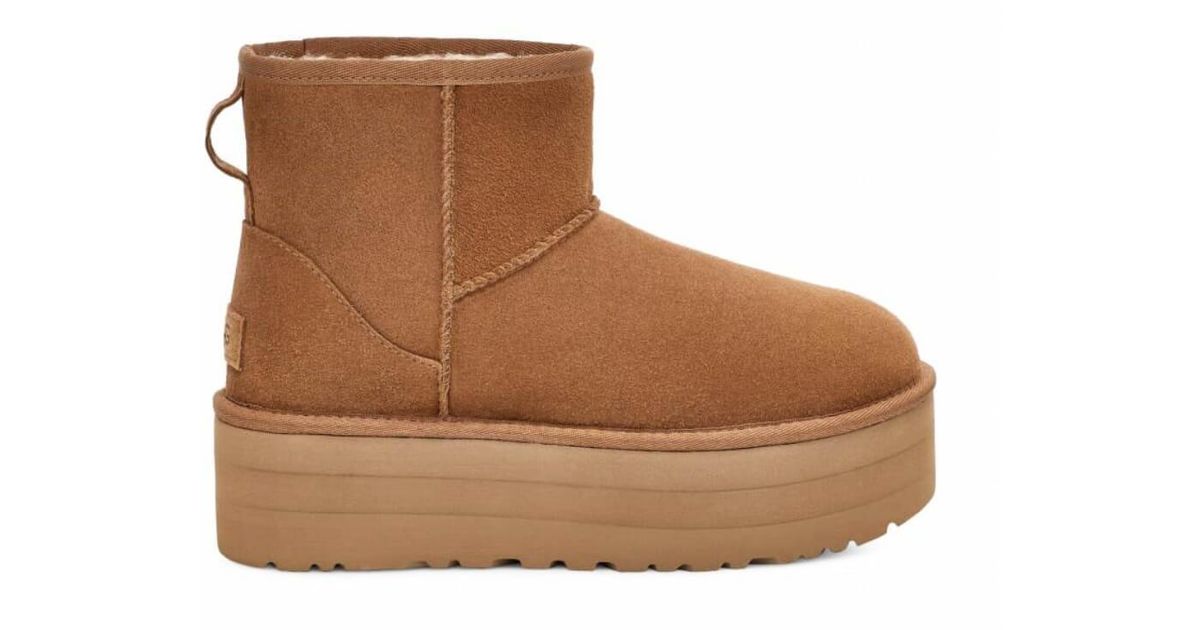 UGG Classic Mini Platform Chestnut W-1134991-Che in Brown | Lyst