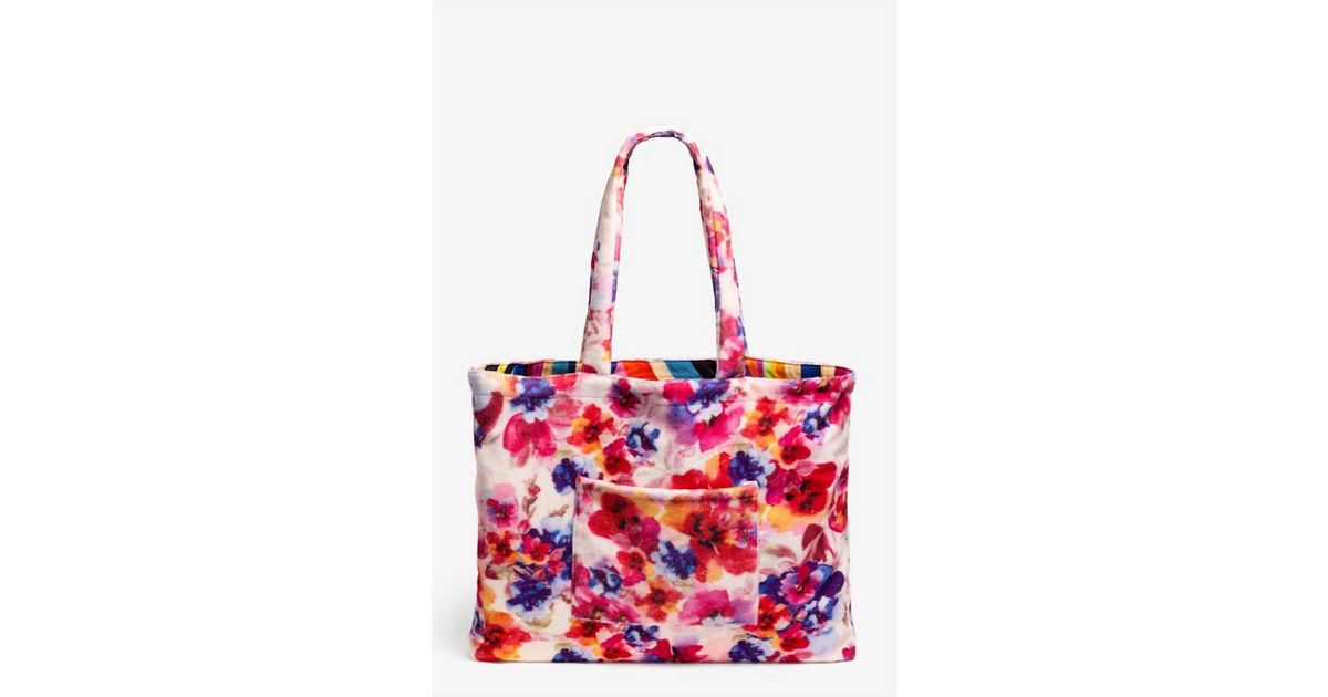 Johnny Was Summer Days Terry Beach Tote in Red | Lyst