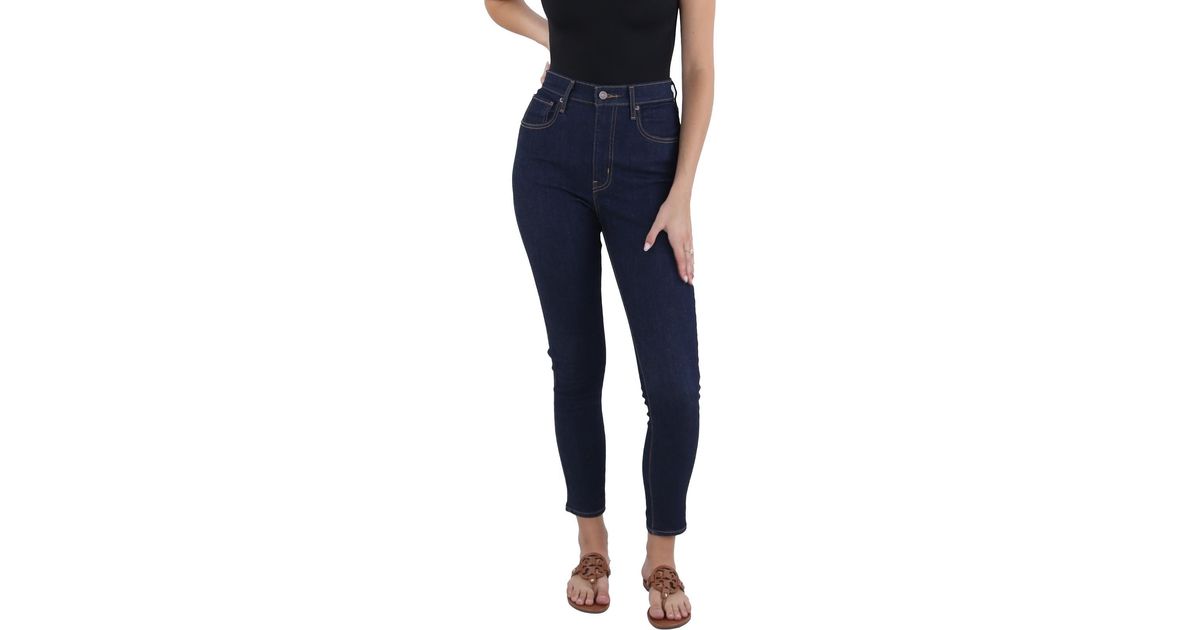 Levi's Extra High Rise Denim Skinny Jeans in Blue | Lyst