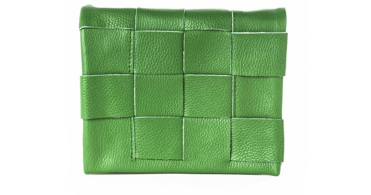 German Fuentes Rita Leather Clutch in Green | Lyst