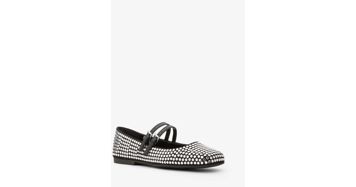 MICHAEL Michael Kors Mk Matilda Studded Mary Jane in White | Lyst