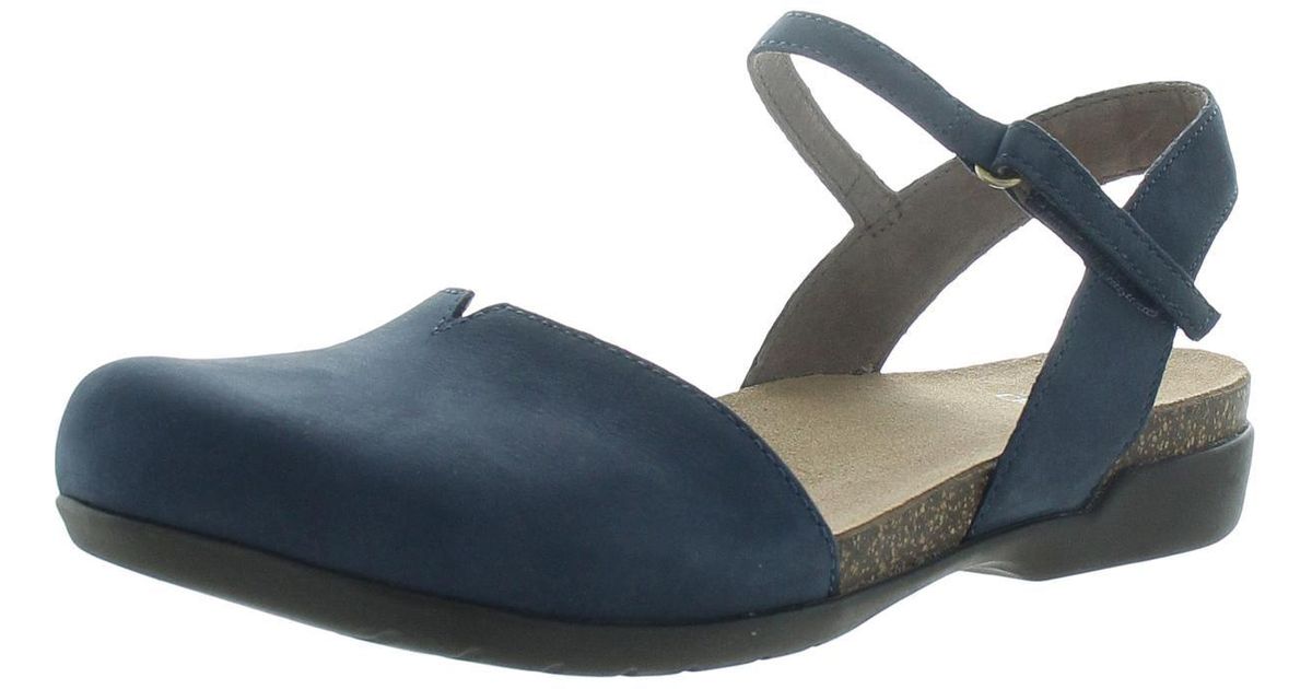 Dansko Solid Leather Mary Janes in Blue | Lyst