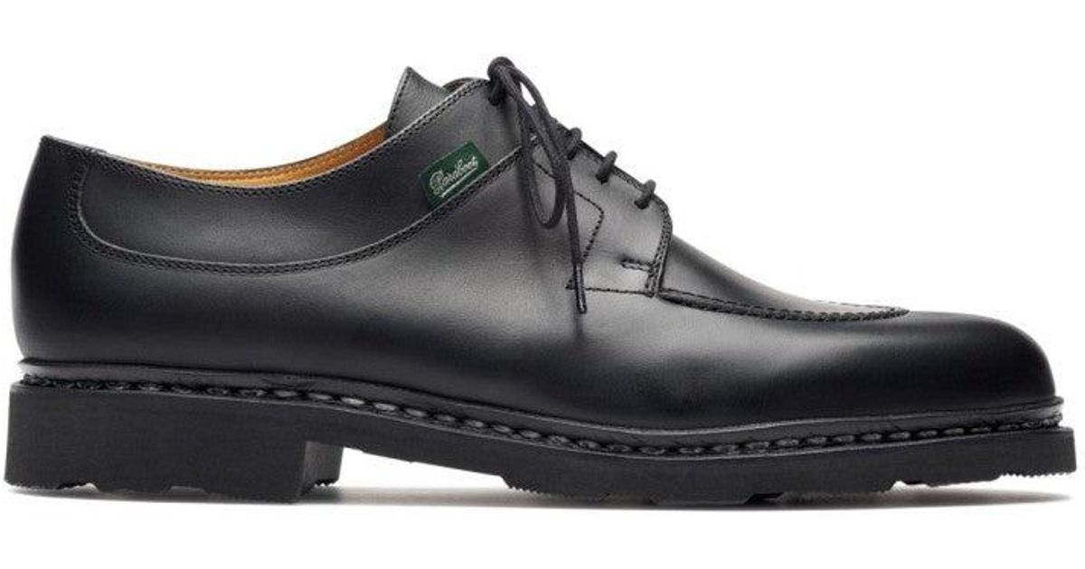 Paraboot Hunting Toe Derby Shoes With Norwegian Stitching in Black for ...