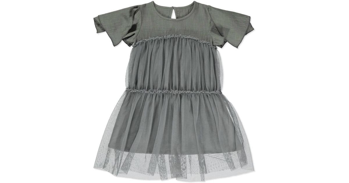 POPPET & FOX Girl'S Tokyo Tulle Flapper Dress in Gray | Lyst