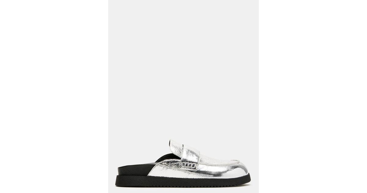 Steve Madden Skipper Metallic in White | Lyst