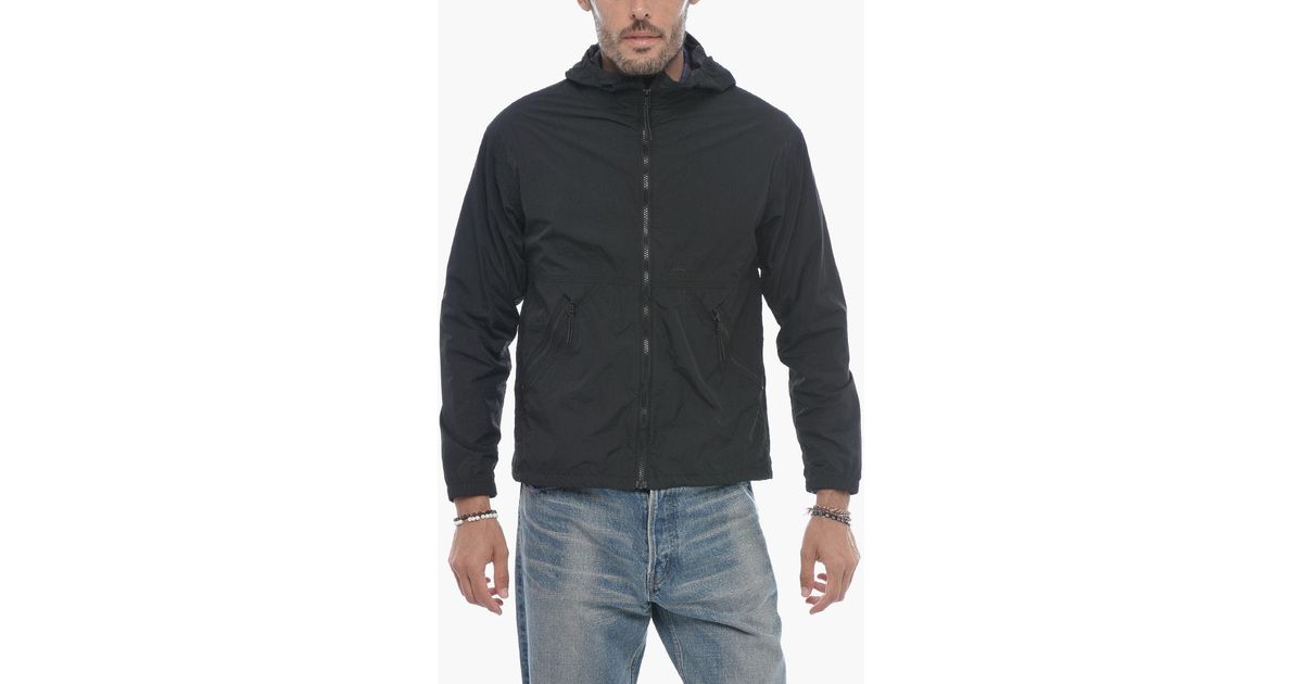Woolrich Nylon Ranch Windbreaker Jacket With Hood in Black for Men | Lyst