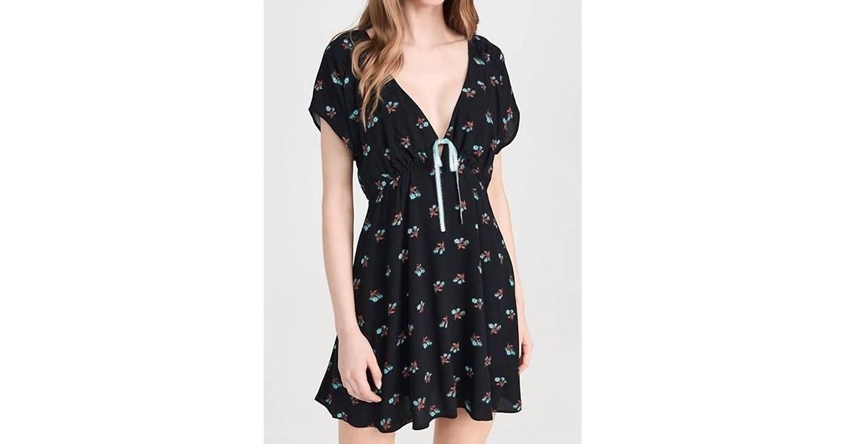 Free People Everyone's Favorite Mini Dress in Black | Lyst