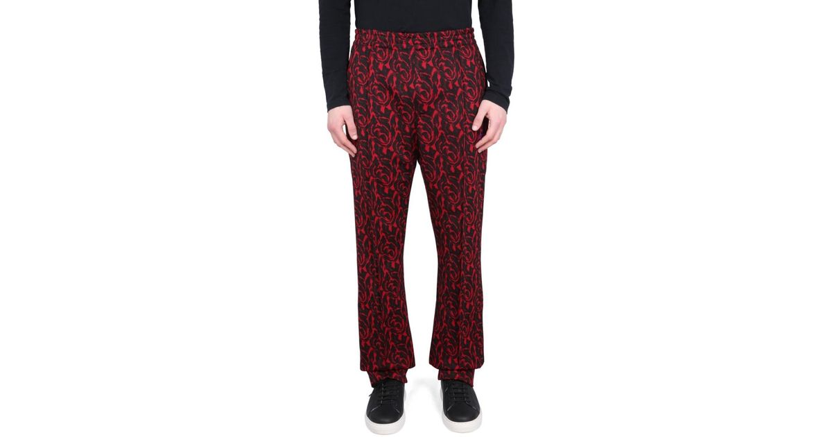 Baracuta x Needles Pants With Logo And Pattern in Red for Men | Lyst