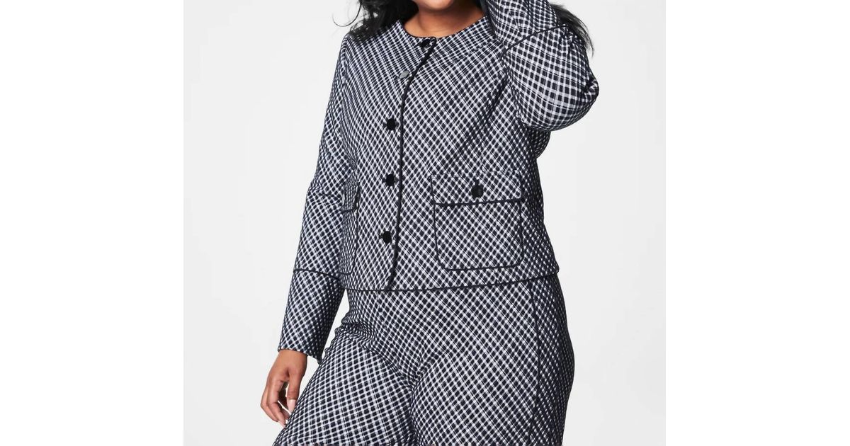 Spanx Ponte Lady Jacket in Blue | Lyst