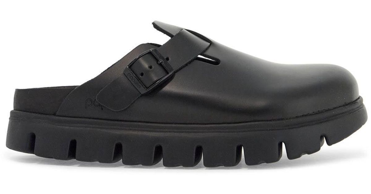 Birkenstock Boston Chunky Slipper in Black for Men | Lyst