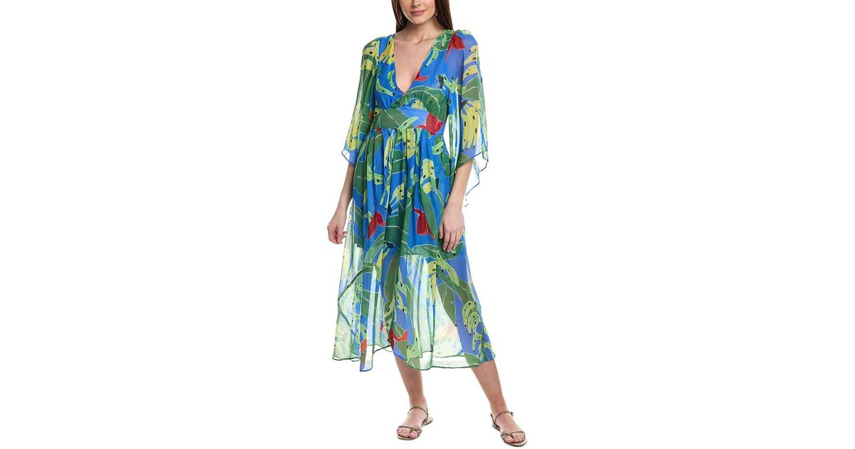 FARM Rio Banana Leaves Maxi Dress in Blue | Lyst