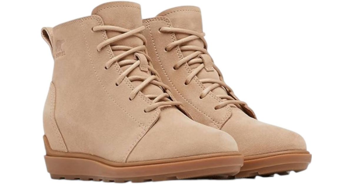 Sorel Evie Ii Lace Boots in Natural | Lyst