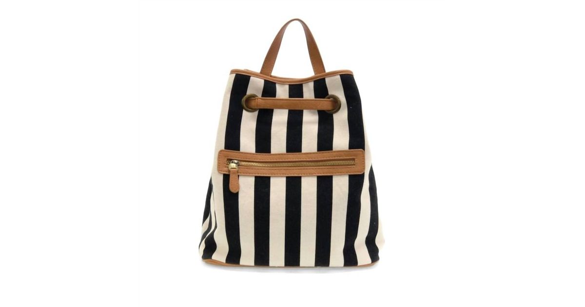 Joy Susan Awning Stripe Backpack in Black | Lyst
