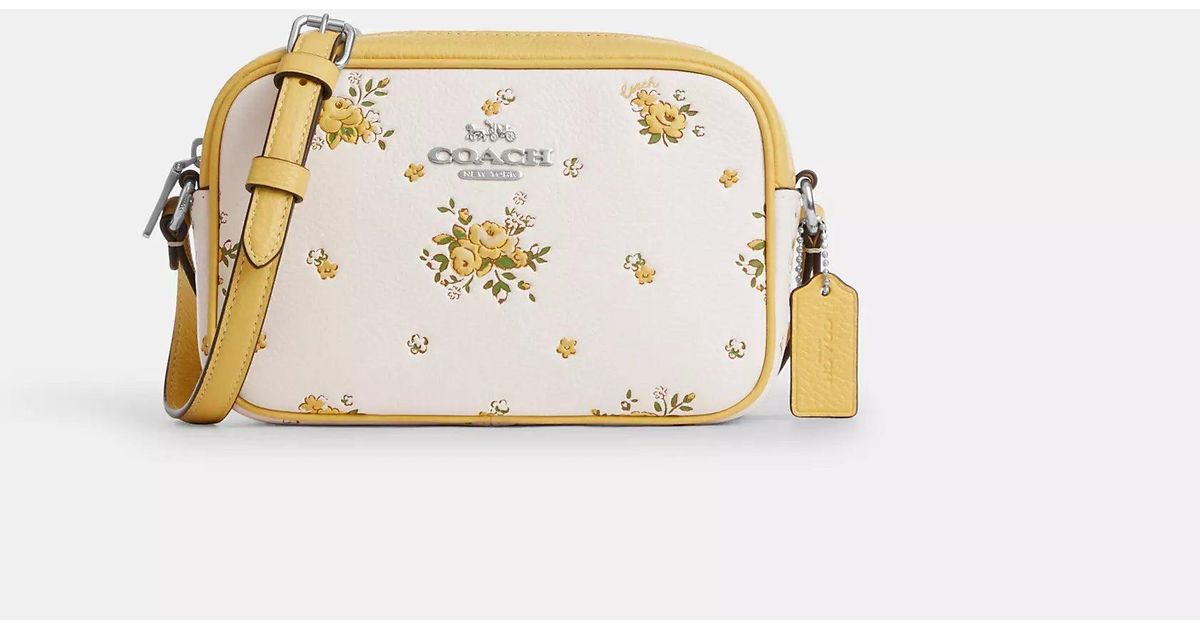 COACH Mini Jamie Camera Bag With Floral Print in Natural | Lyst