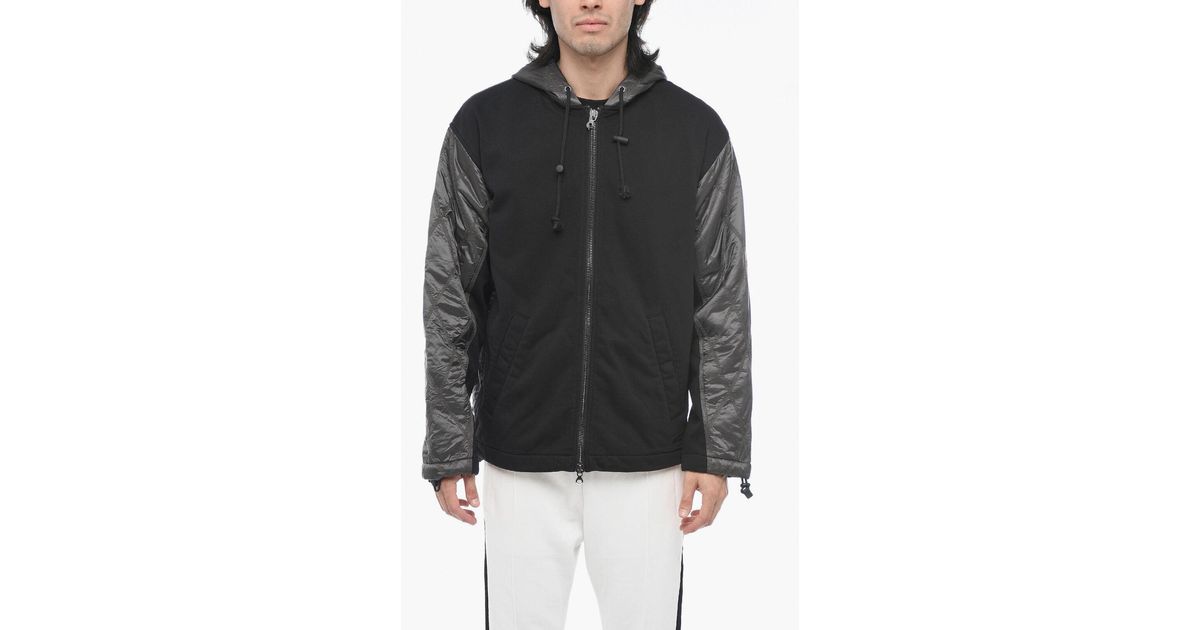 DIESEL Cotton Blended J-Rombe Windbreaker Jacket in Black for Men | Lyst
