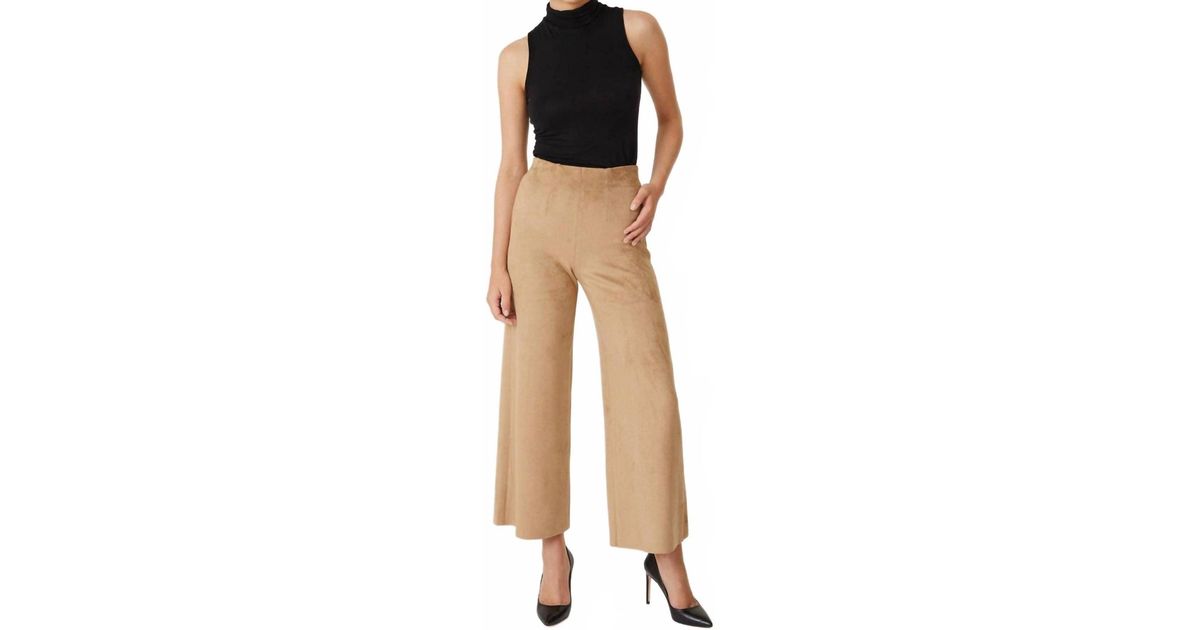 Level 99 Fiona Suede Crop Pants in Metallic | Lyst