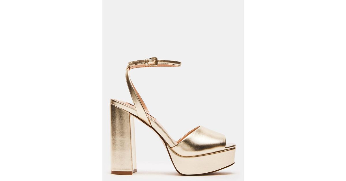 Steve Madden Lourdes Champagne in Metallic | Lyst