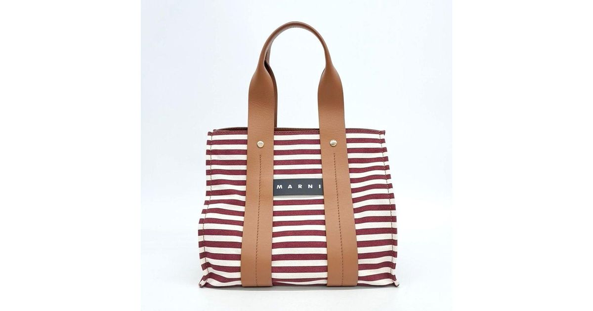 Marni Button Bag Small in Red | Lyst