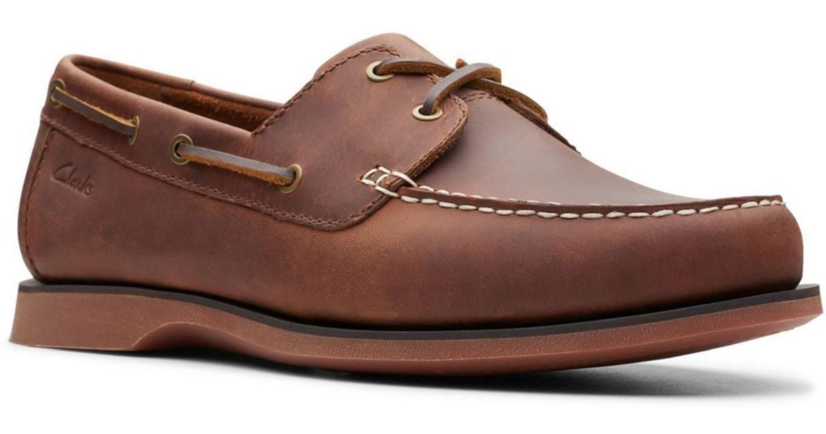 Clarks Lace-Up Slip On Boat Shoes in Brown for Men | Lyst