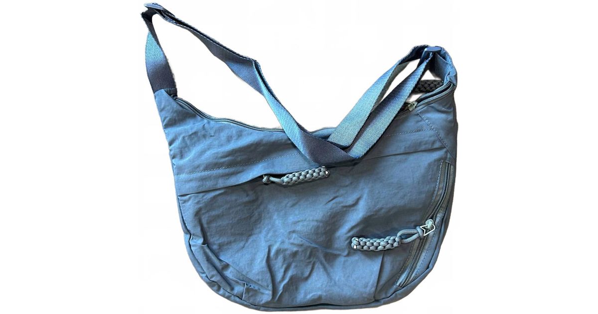 Jillian Ink Large Nylon Crescent Bag in Blue | Lyst