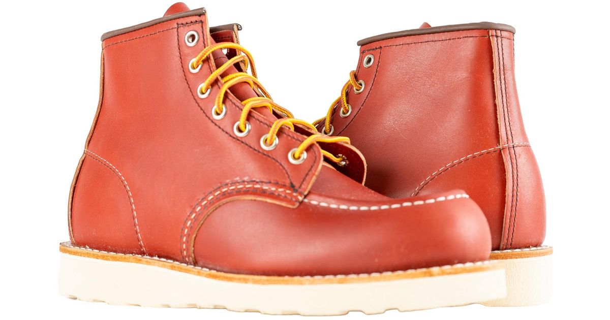 Red Wing Heritage 8875 6-Inch Classic Moc Boots 08875 Oro Russet in Red for Men | Lyst