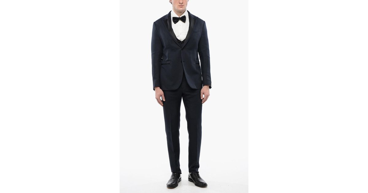 Corneliani Silk Cerimonia Academy 3-Piece Suit With Satin Details in ...