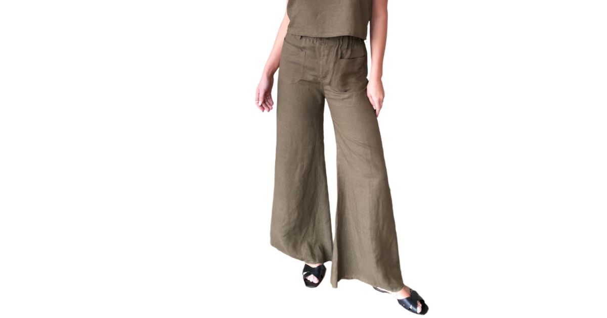 Emerson Fry Tulip Wide Leg Pant in Brown | Lyst