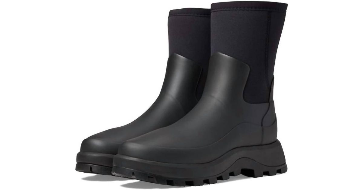 HUNTER City Explorer Short Rain Boot in Black | Lyst