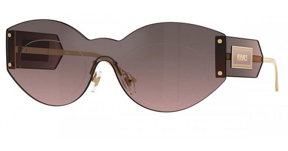 Versace Geometric Rimless, With A Frame And Gradient With Mirror Lens ...