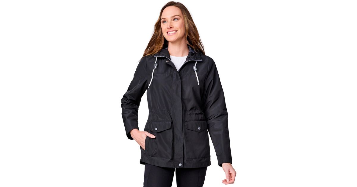 Free Country Rain Away Anorak Rain Jacket in Black | Lyst