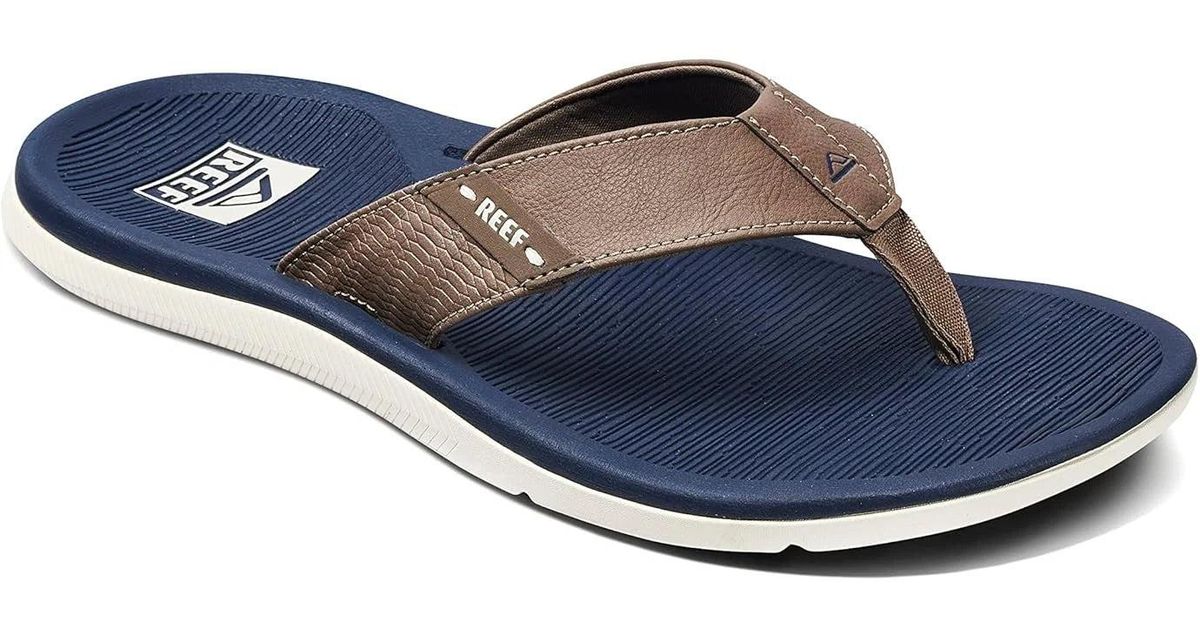 Reef Santa Ana Cj0381 Sandals Faux Leather Round Toe Flip Flop Jax389 ...