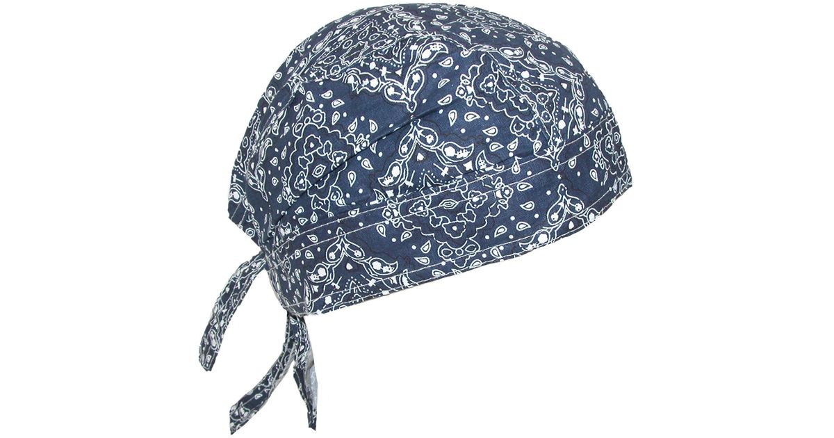 CTM Cotton Unlined Paisley Biker Do Rag Cap in Blue for Men | Lyst