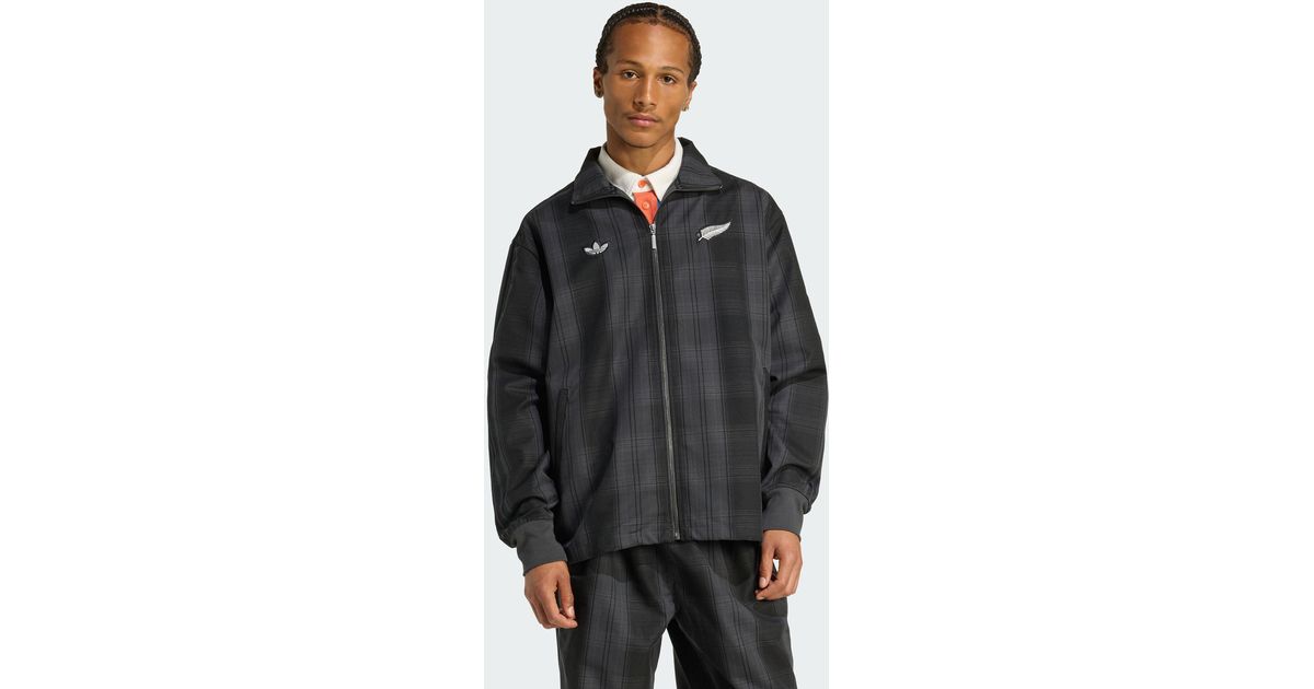 adidas Originals & All Blacks Plaid Woven Firebird Track Track Top for ...