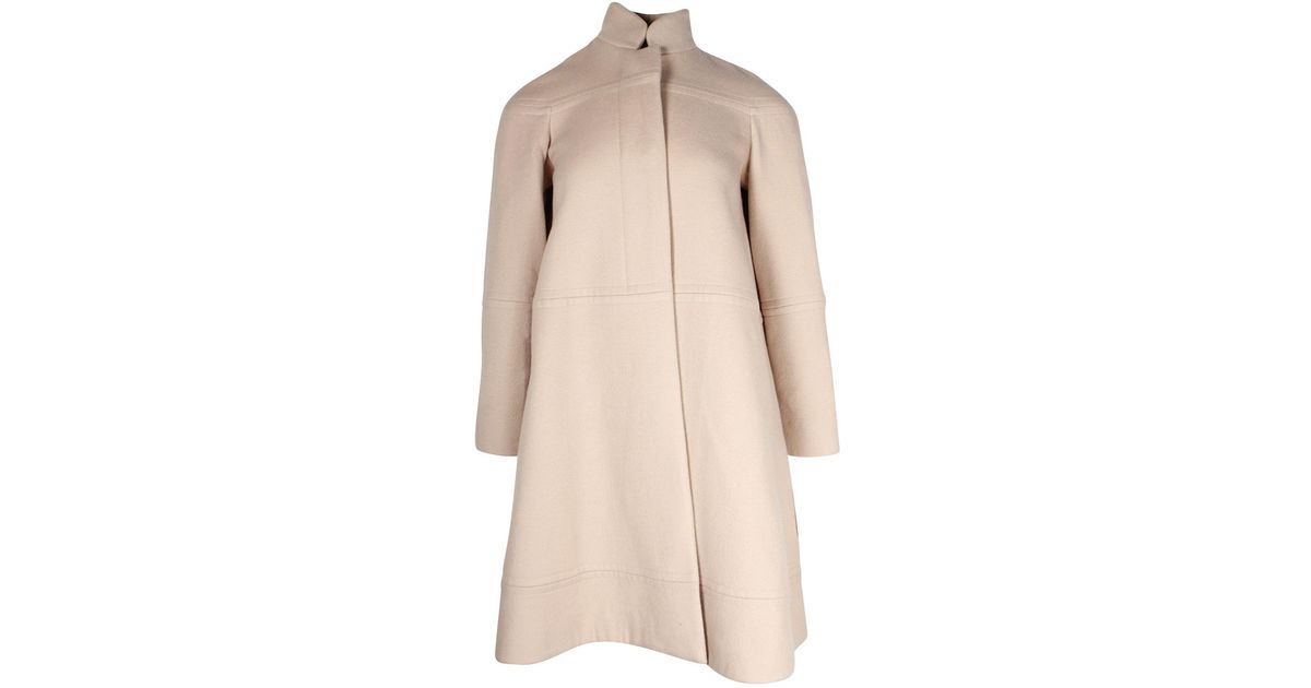 Chloé Chloe A-Line Cape Coat in Natural | Lyst