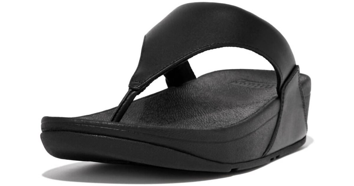 Fitflop Lulu Toe Post Sandal in Black | Lyst