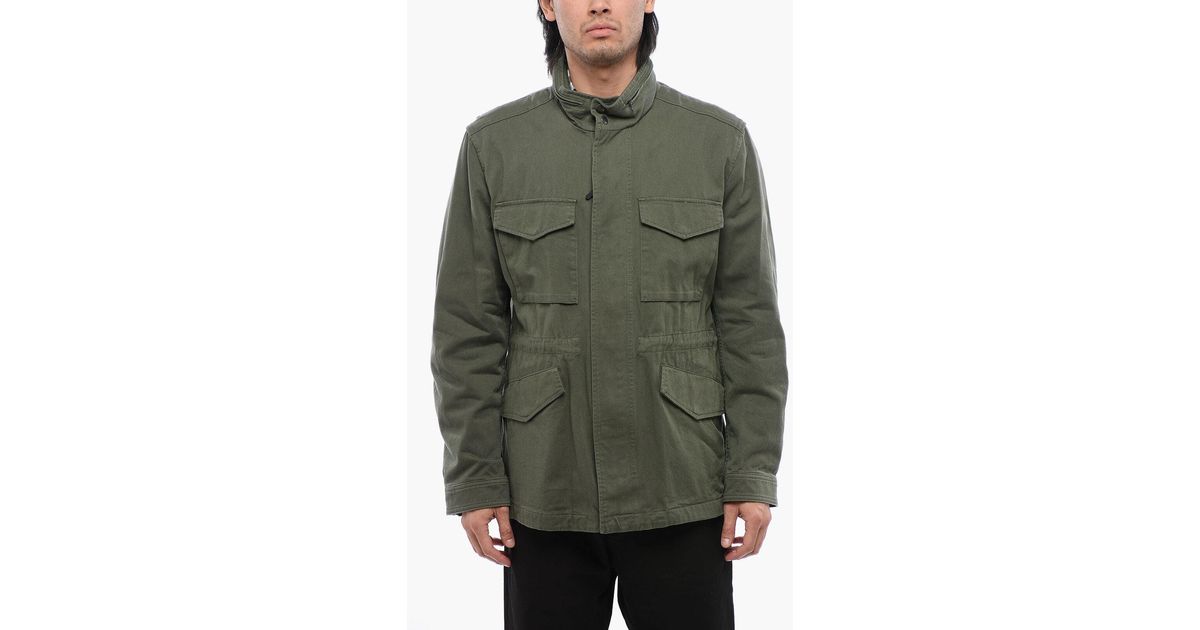 Woolrich Hidden Hood Field Parka in Green for Men | Lyst