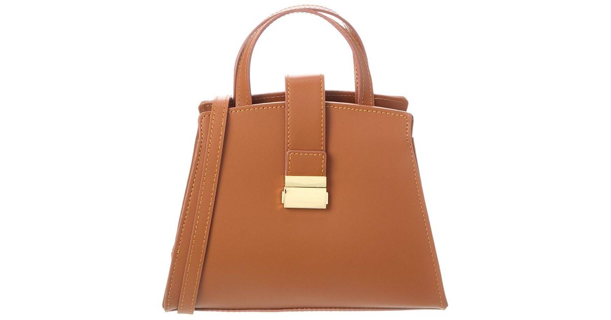 Persaman New York Julie Leather Tote in Brown | Lyst