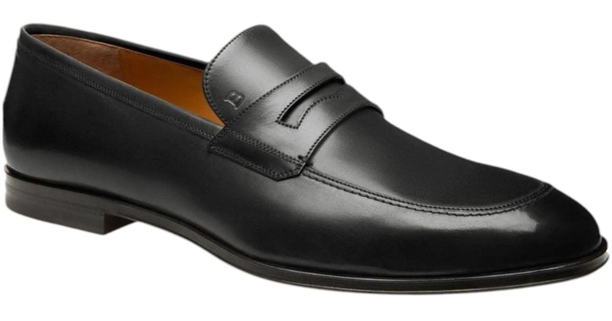Bally Webb 6220948 Calf Plain Leather Penny Loafers in Black for Men | Lyst