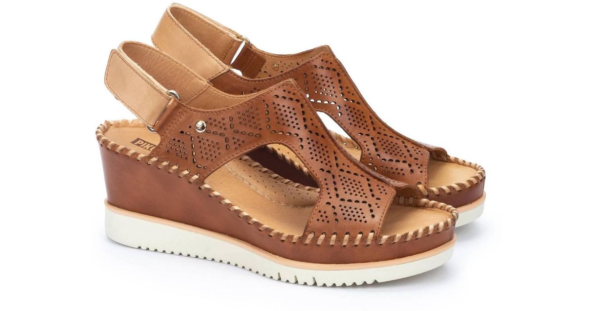Pikolinos Wedge Sandal Ii in Brown | Lyst