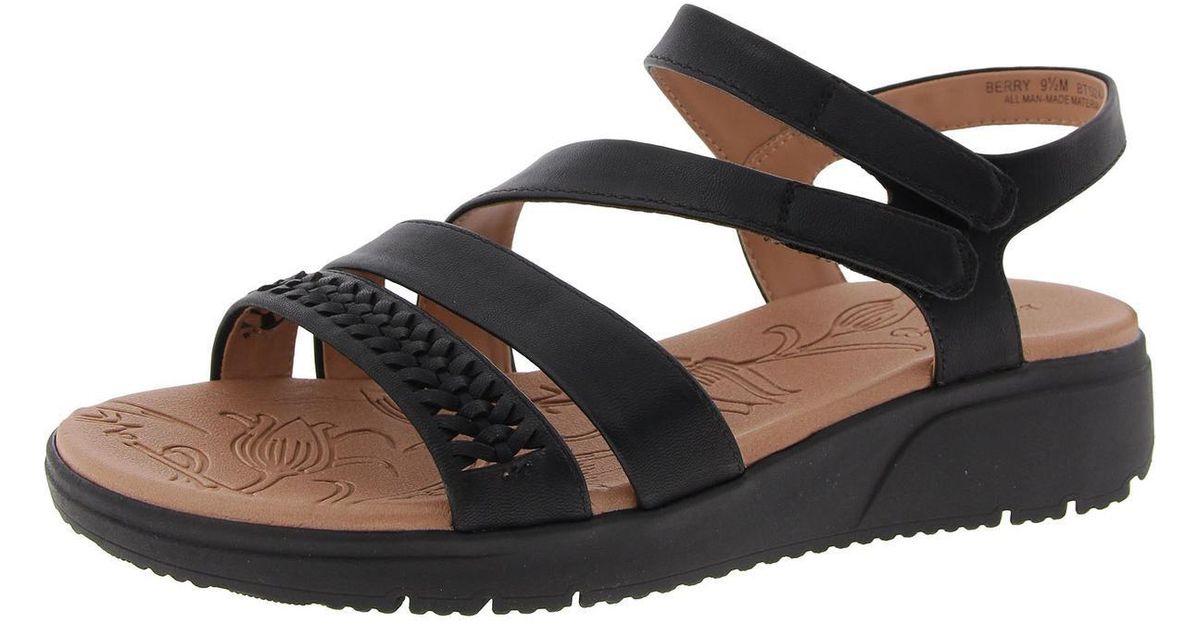 BareTraps Berry Adjustable Faux Leather Gladiator Sandals in Brown | Lyst